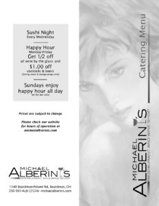Catering Menu - Michael Alberini's